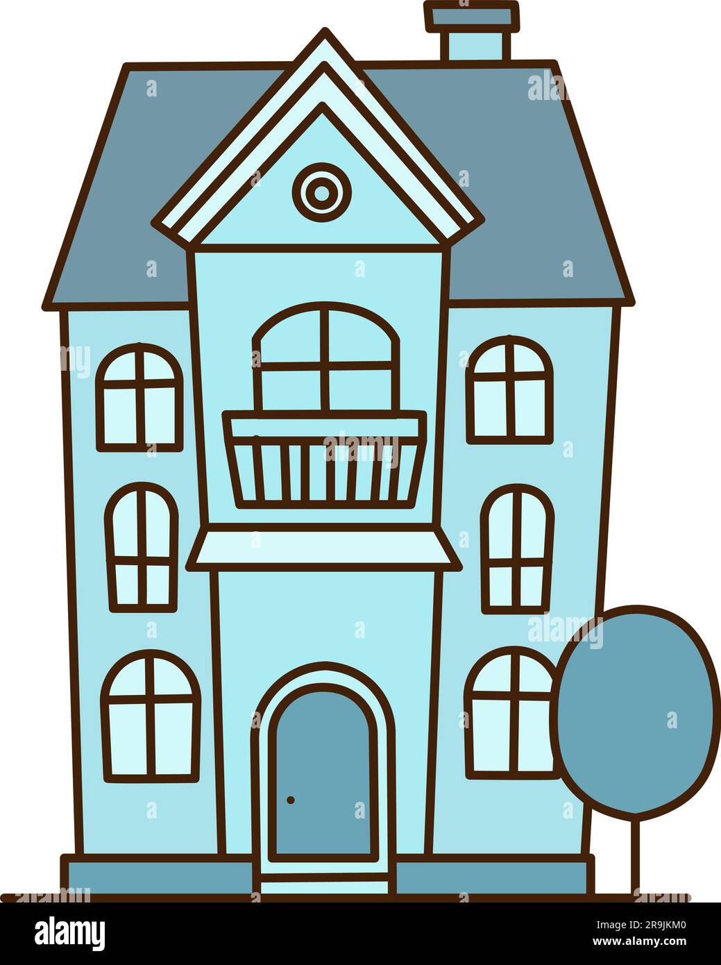 Two storey house icon icon cartoon hi-res stock photography and images ...