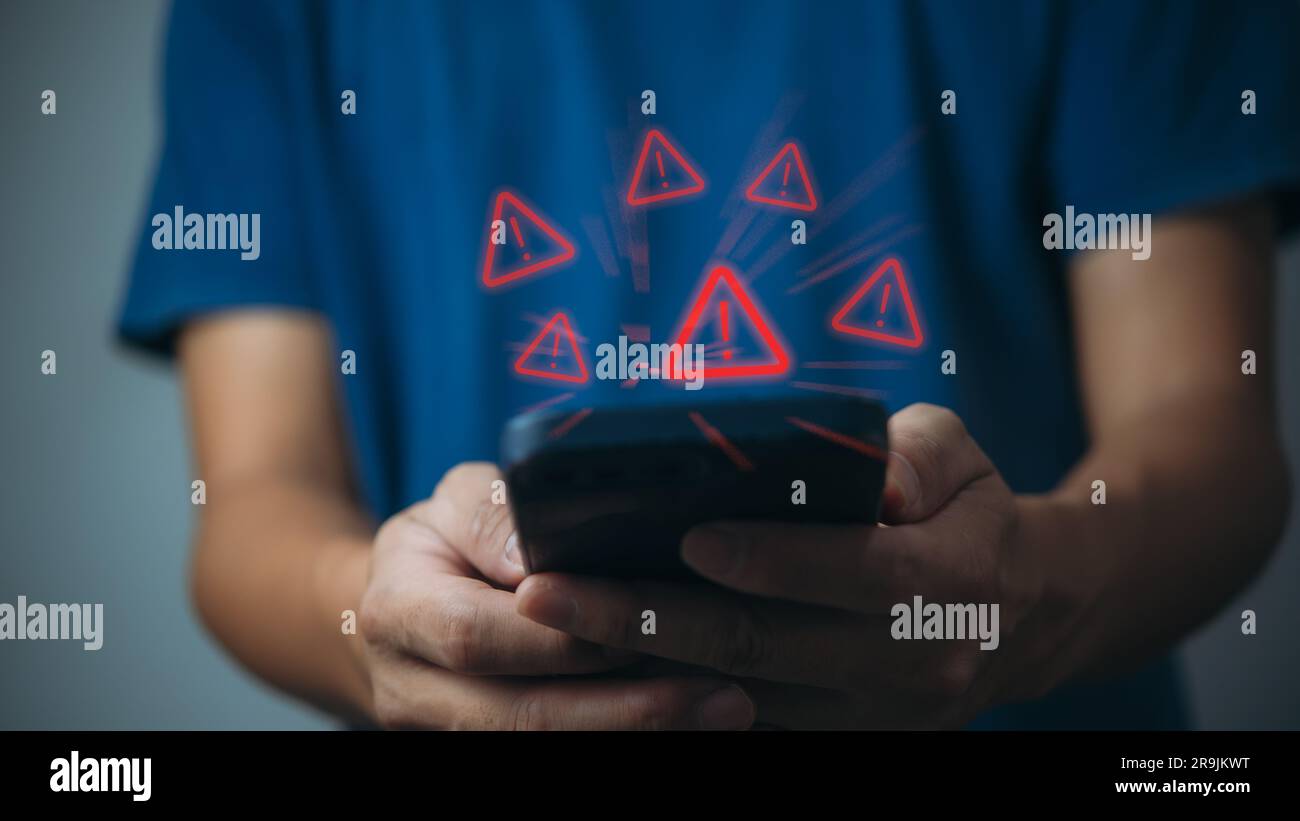 Businessman Programmer Developer Using Smartphone With Triangle