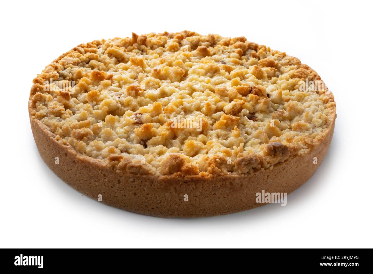 Close up grated pie isolated on white background Stock Photo - Alamy