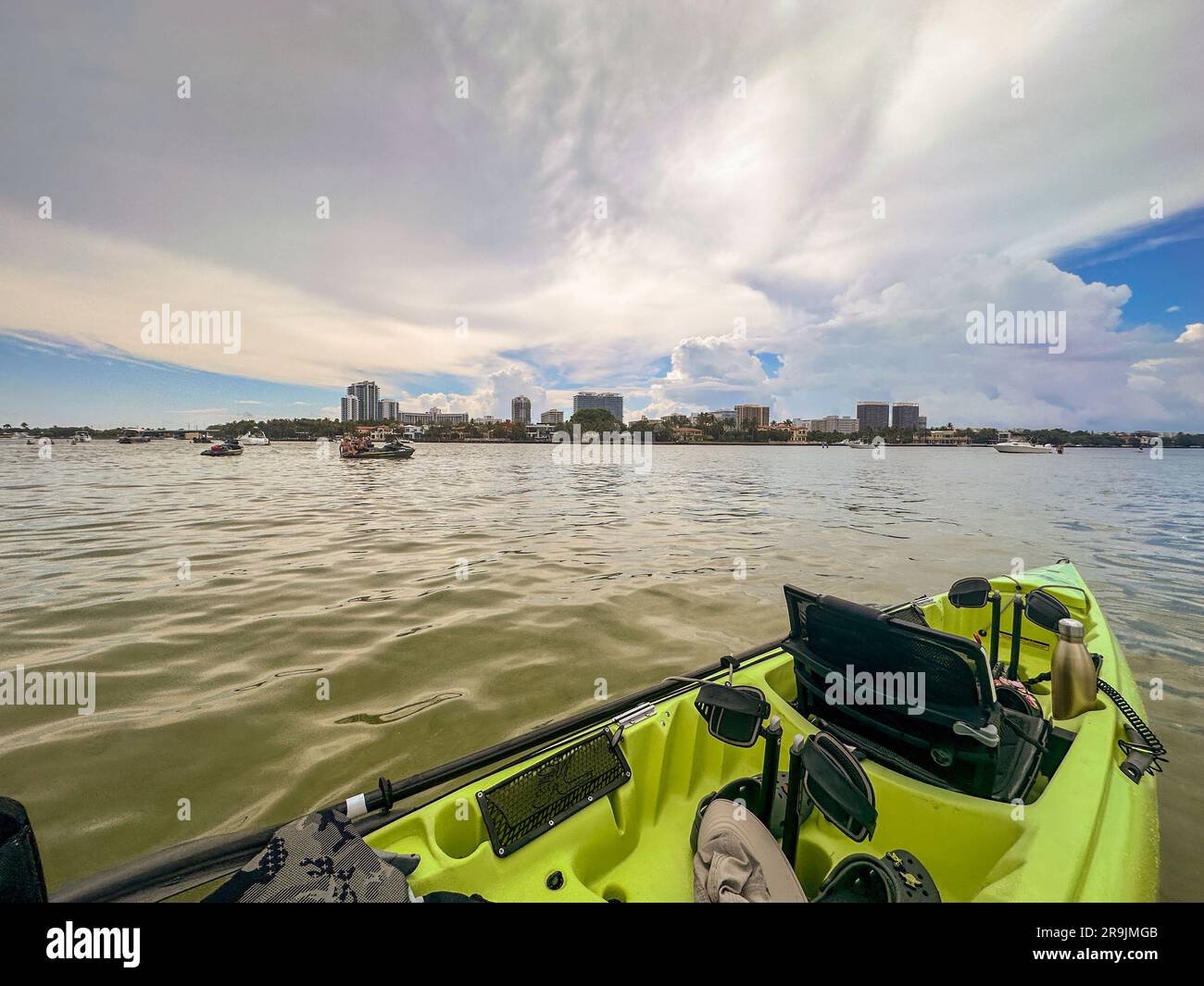 Kayaking in Miami Haulover sand bar Stock Photo - Alamy