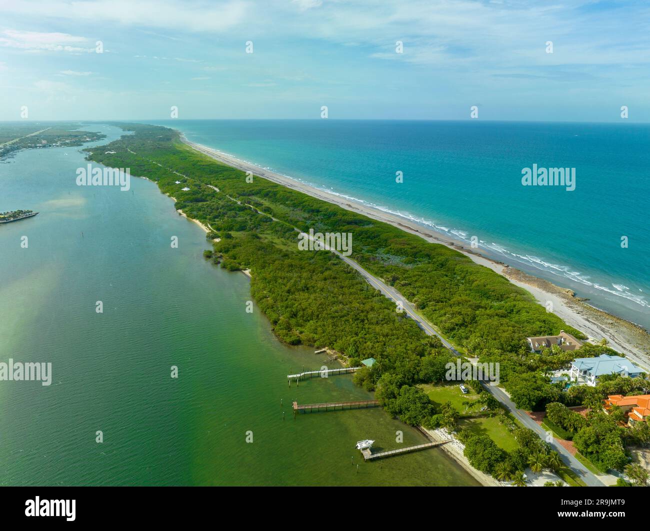Aerial photo The Nature Conservancy Blowing Rocks Preserve Jupiter ...