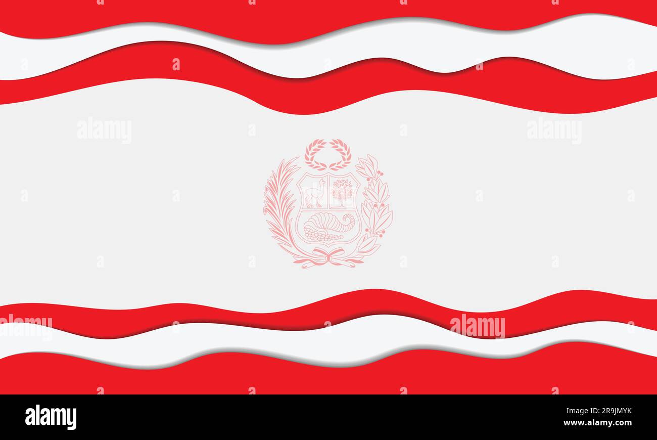 Happy Peru Independence Day Horizontal Banner Vector Illustration. July ...