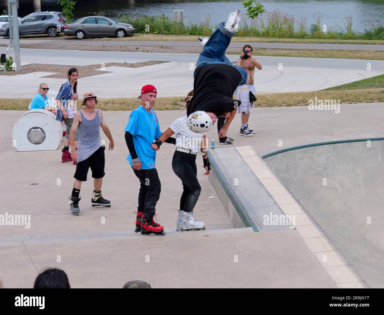 Des Moines, Iowa - June 24, 2023: Iowa Ruckus Rollerblading Competition ...
