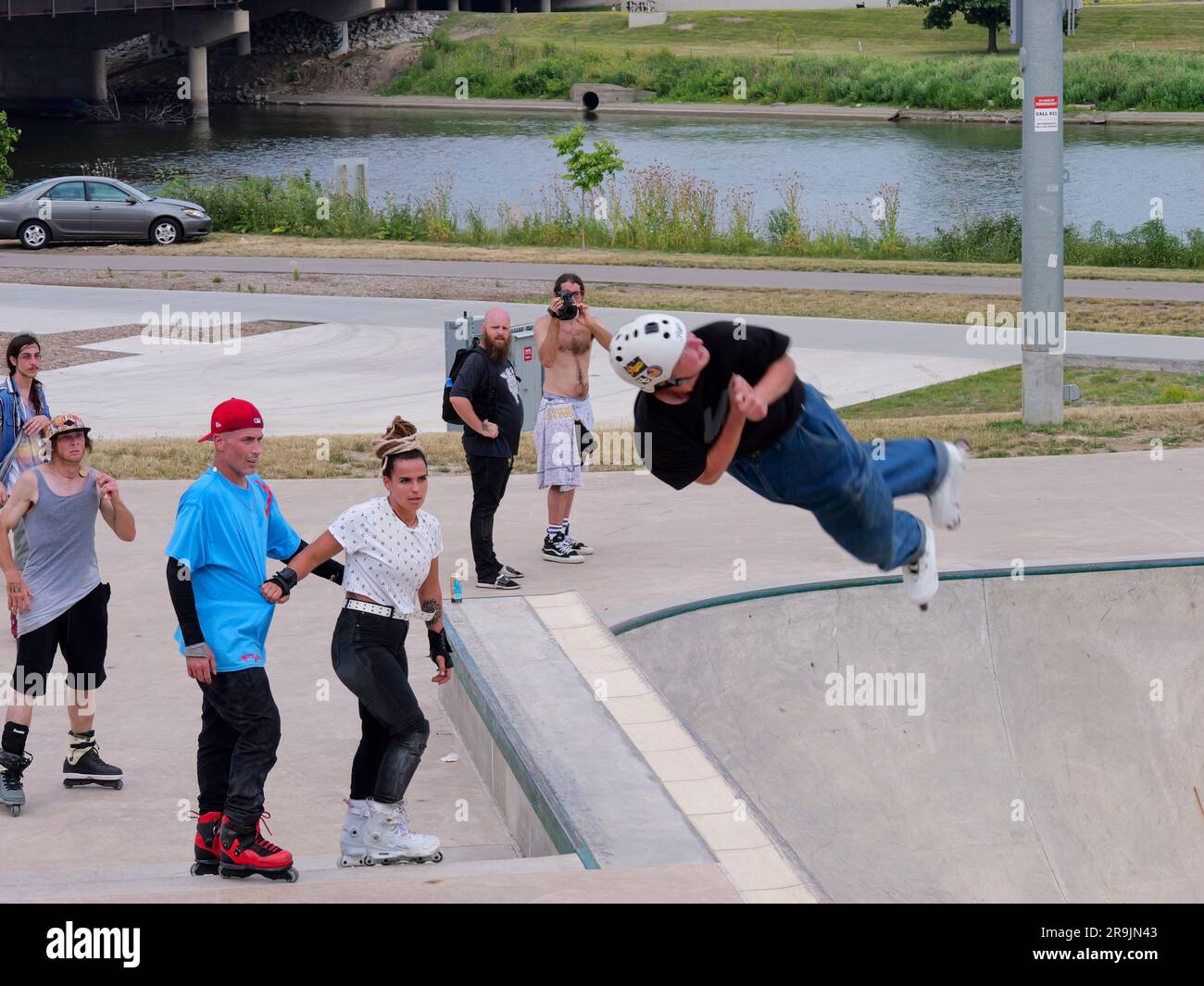Des Moines, Iowa - June 24, 2023: Iowa Ruckus Rollerblading Competition ...