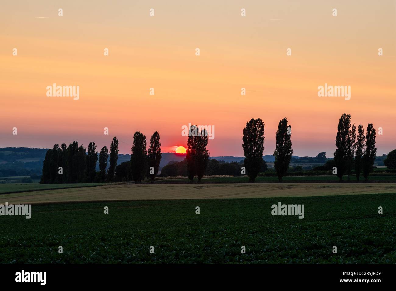 A spectacular Dutch sunset with an amazing coloured sky with the ...