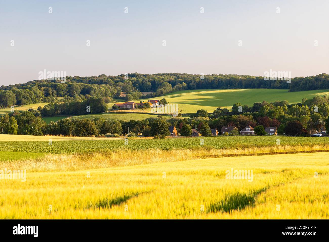 A spectacular Dutch sunset with an amazing coloured sky with the ...