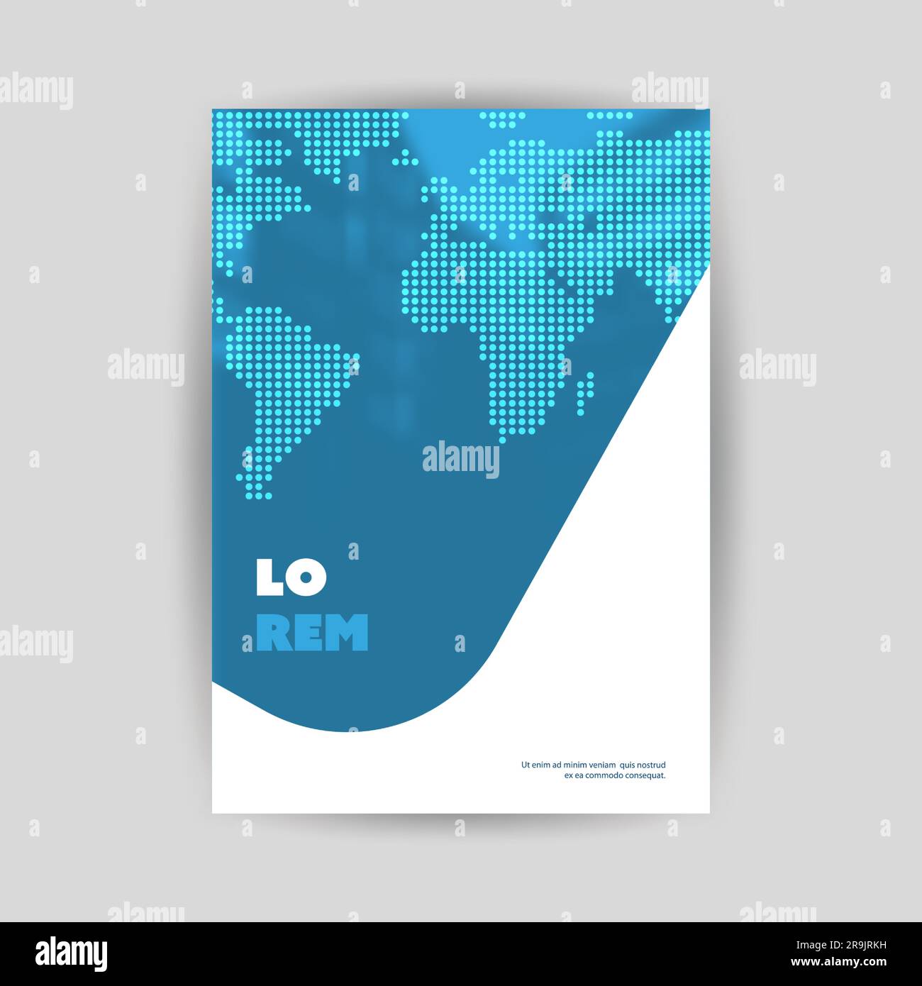 Blue Modern Style Flyer or Cover Design for Your Business with Blurred ...