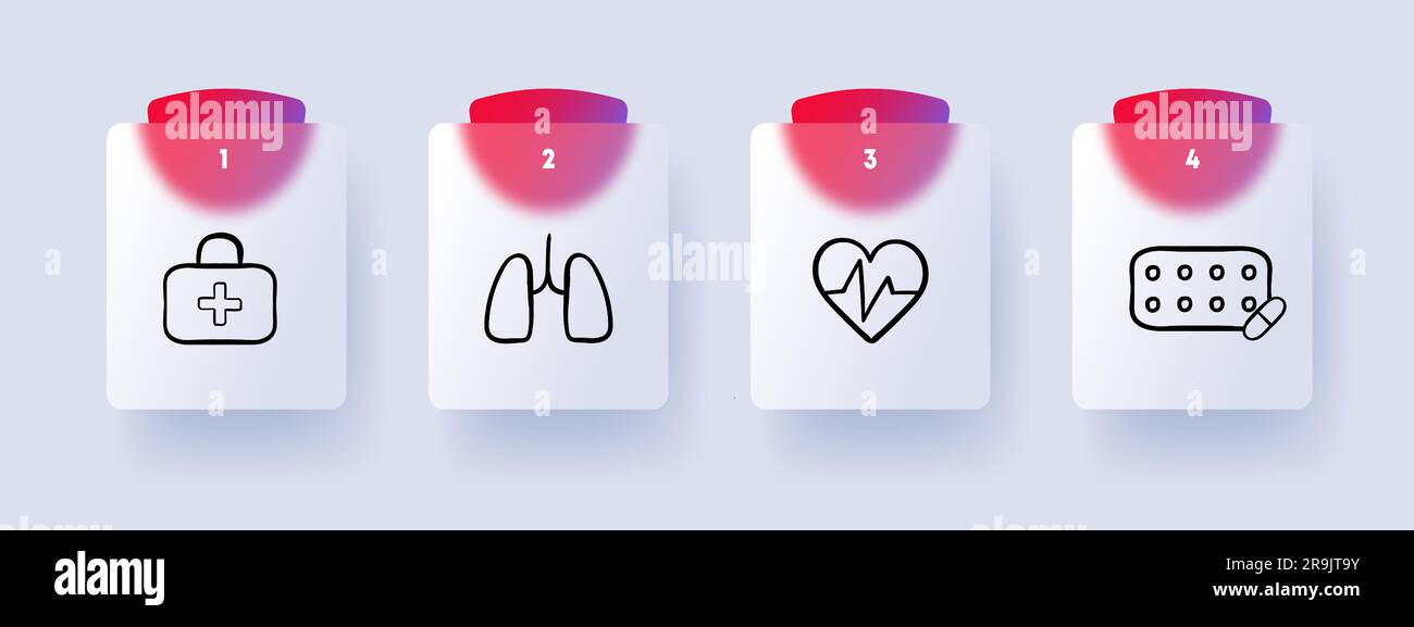 A comprehensive set of medical icons representing various healthcare ...