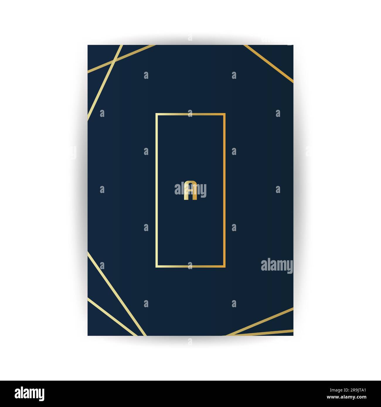 Golden Geometric Frame, Lines Pattern - Minimalist Geometrical Art Deco ...