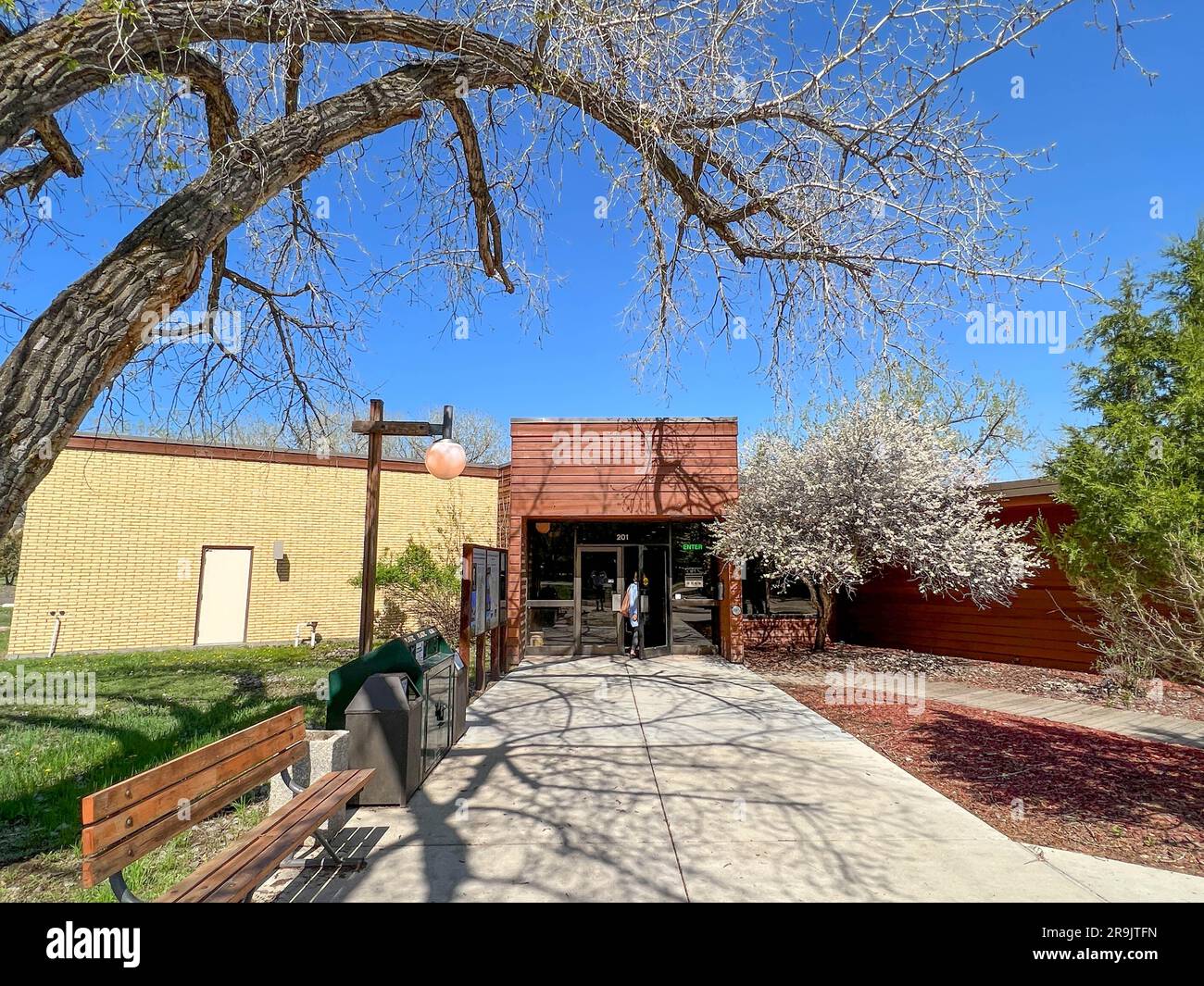 The South Unit Visitors Center in Theodore Roosevelt National Park in ...