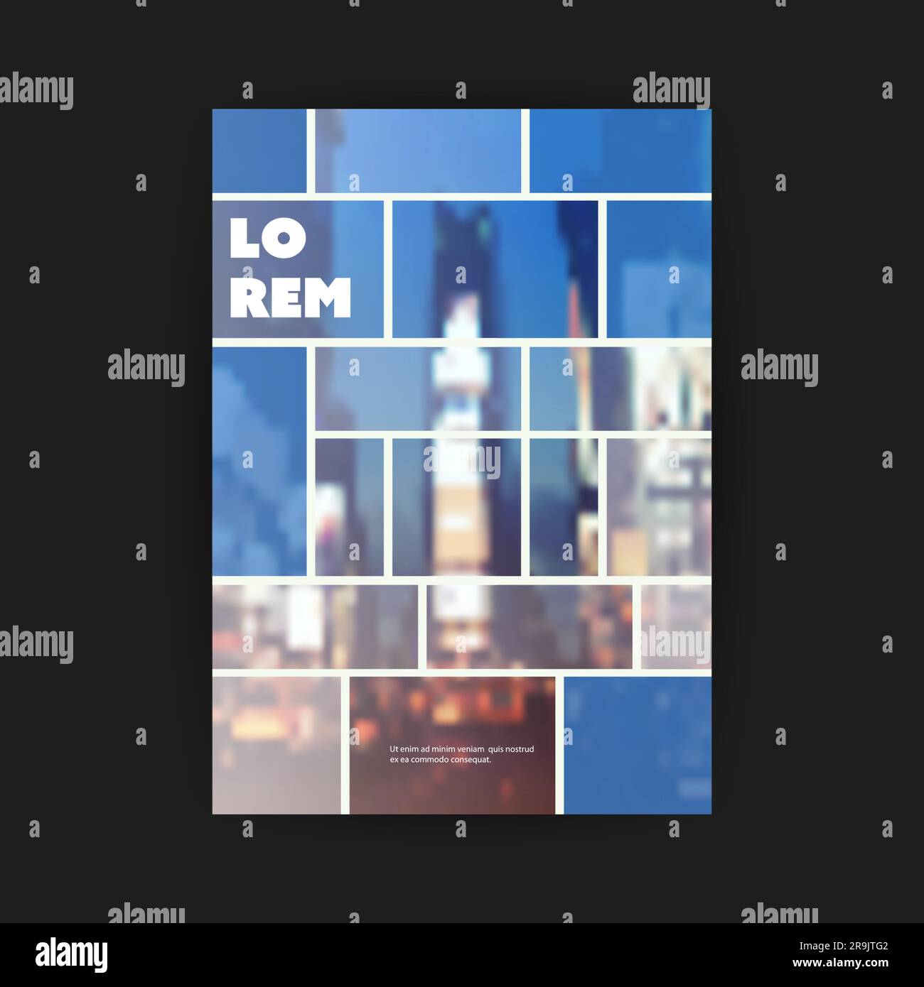 Modern Style Flyer or Cover Design for Your Business with Blurred Urban ...