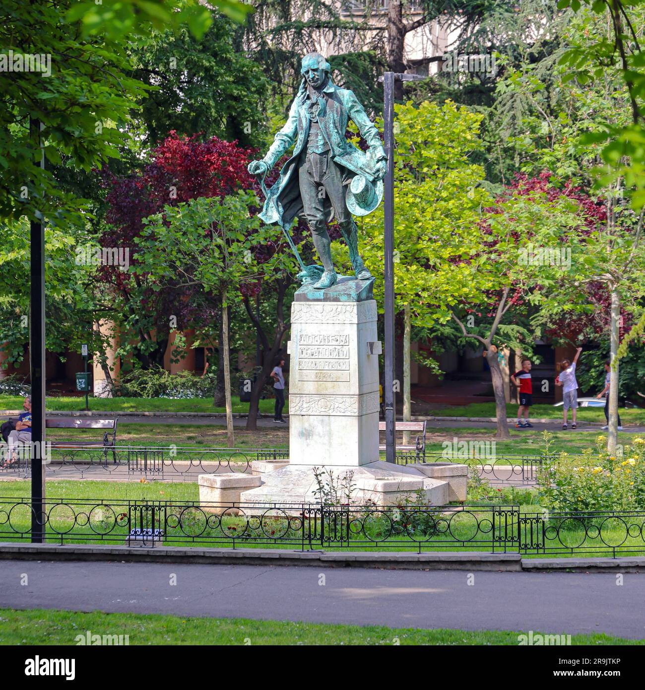 Belgrade, Serbia - May 28, 2023: Monument to Dositej Obradovic Historic ...