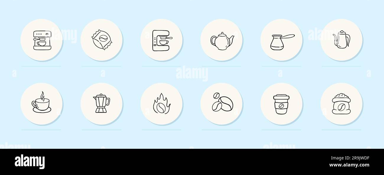 Intense and creamy coffee Stock Vector Images - Alamy