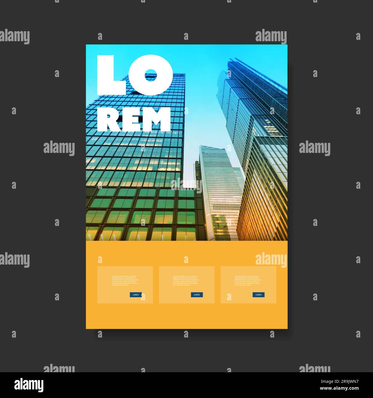 Modern Style Flyer or Cover Design for Your Business with Skyscraper ...