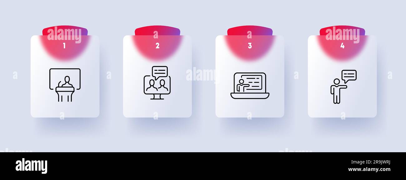 Public Speaking Icon. Art of communication, stage presence, confidence ...