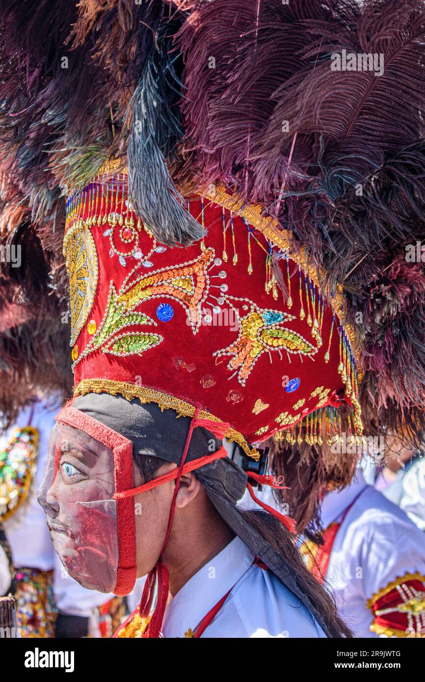 Cusco, a cultural fiesta, people dressed in traditional colourful ...