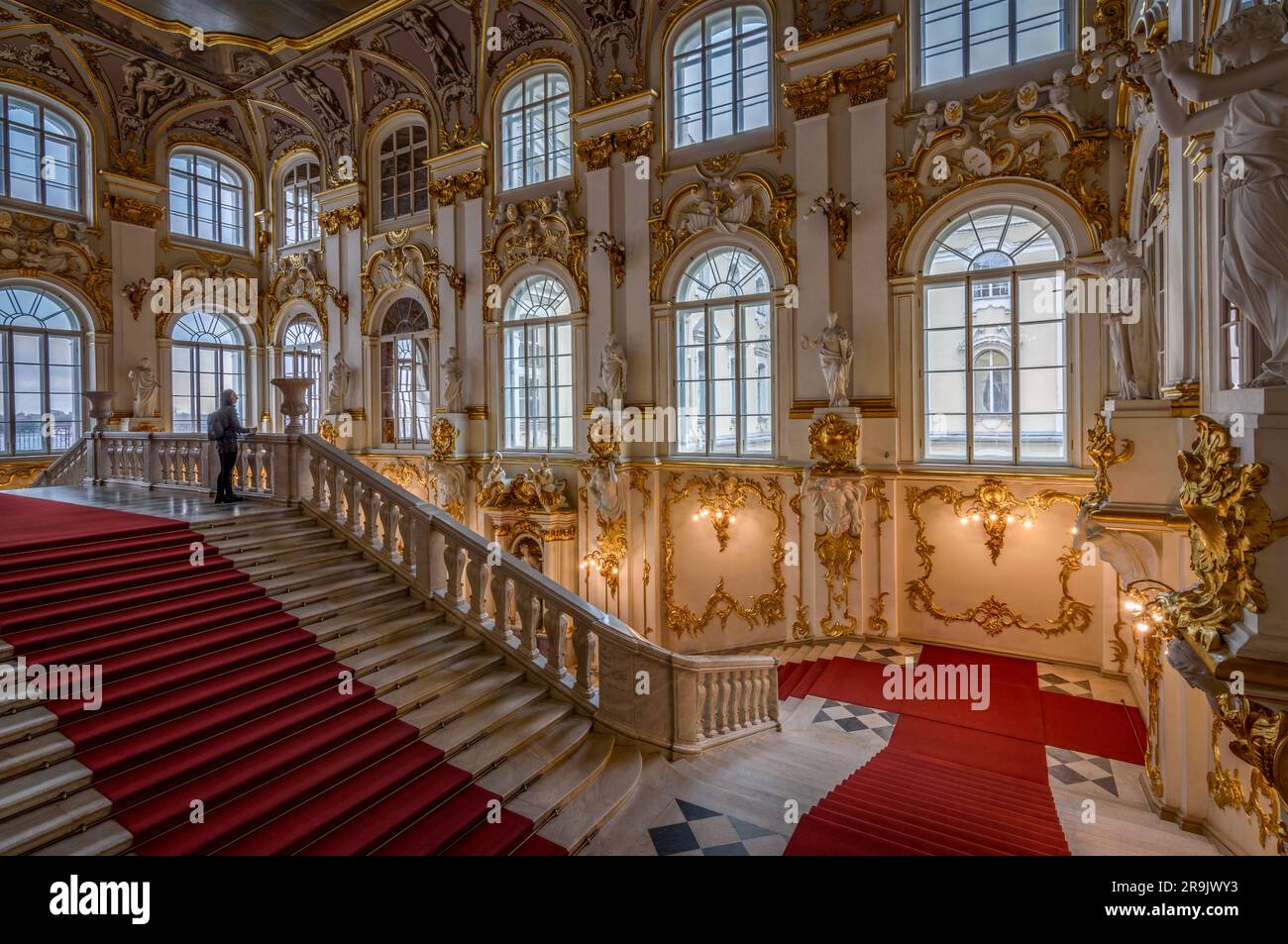 Jordan Staircase, The Winter Palace, a Baroque style palace and ...