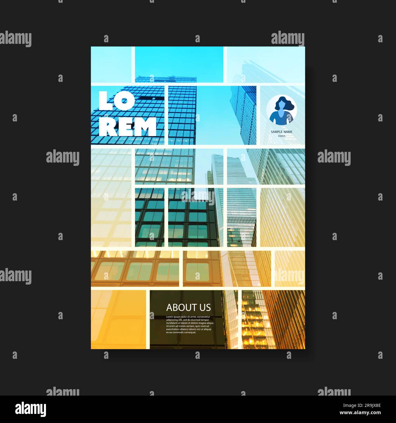 Modern Style Flyer or Cover Design for Your Business with Skyscraper ...