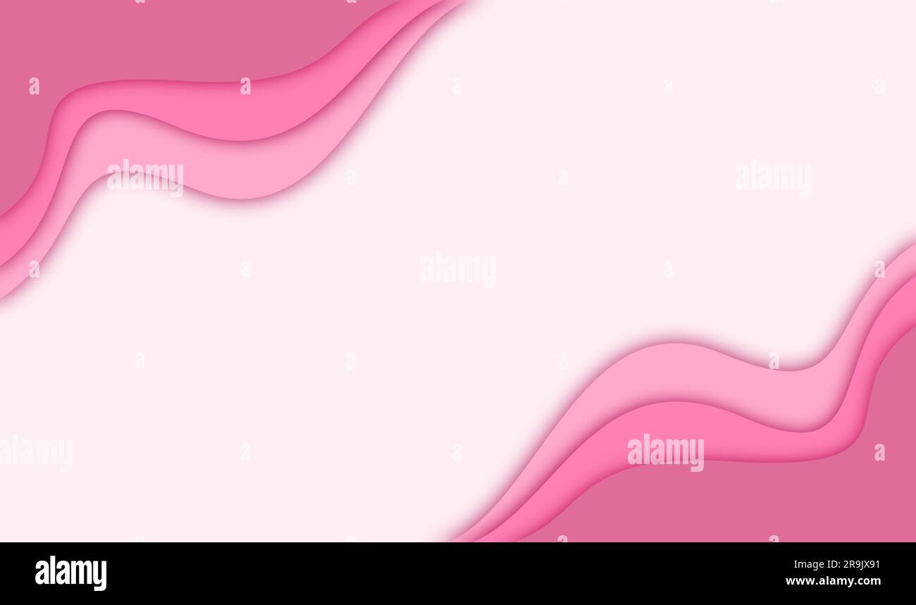 pink abstract wave vector illustration background image Stock Photo - Alamy