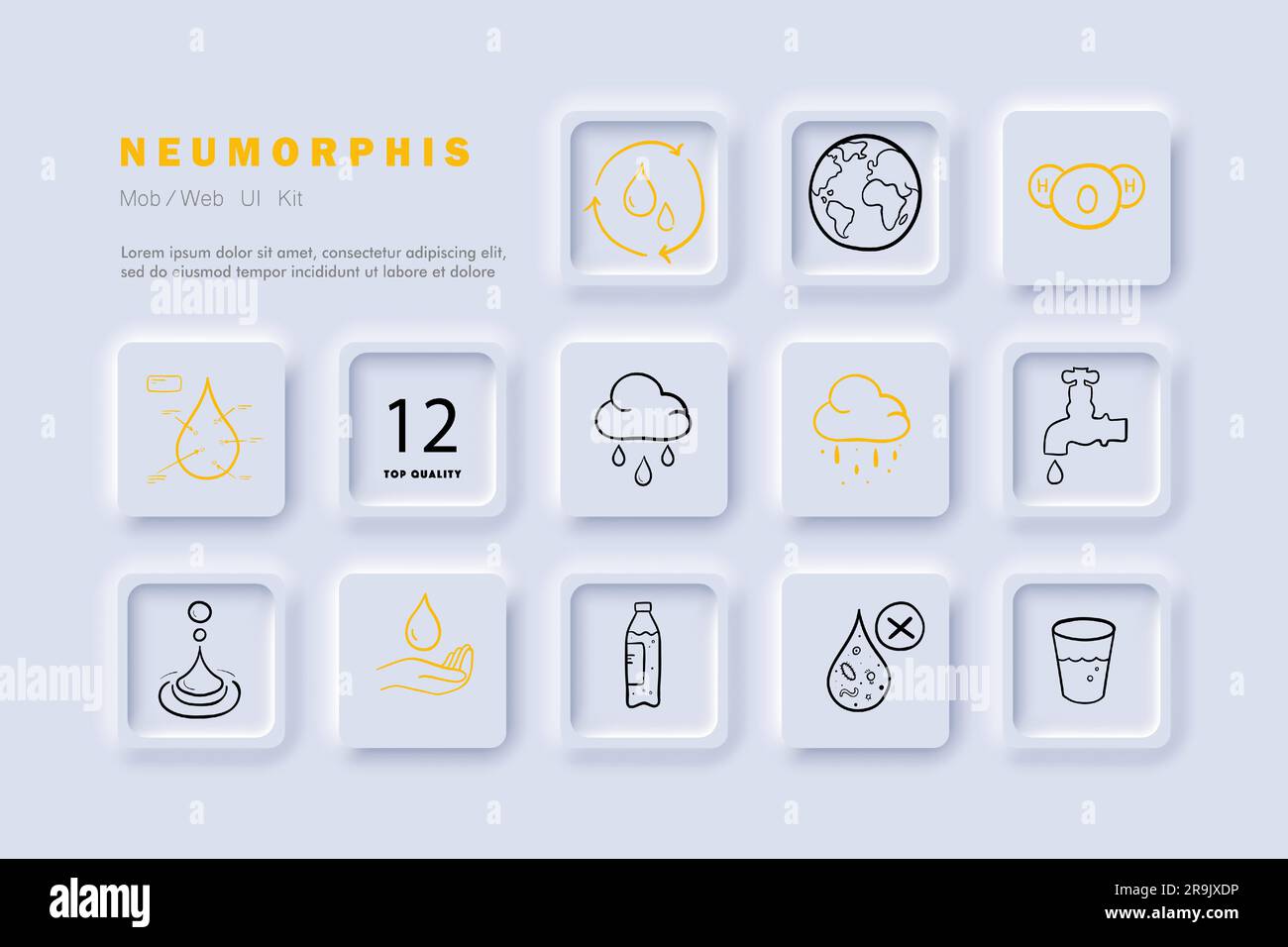 Water Icon. Vitality, hydration, purity, life, essential, refreshing ...