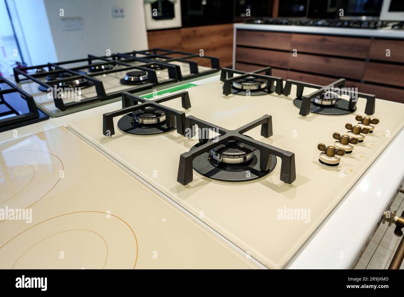 Modern cooking stoves on display in the store Stock Photo - Alamy