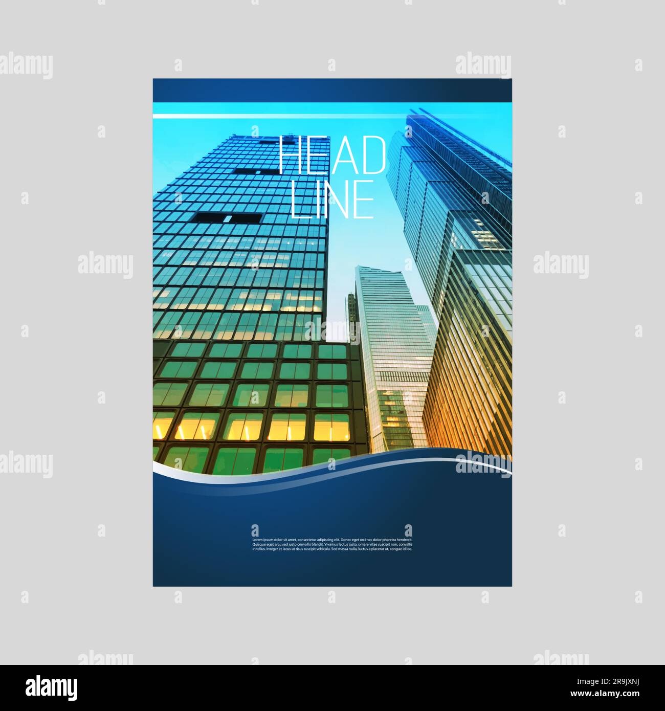 Modern Style Flyer or Cover Design for Your Business with Skyscraper ...