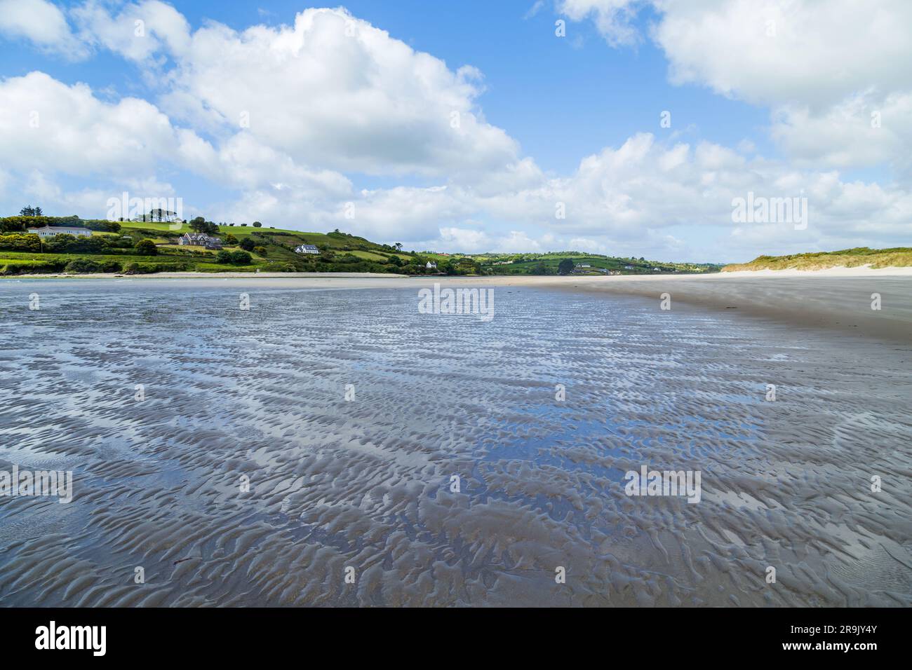 Inchydoney Island and the famous Irish beach on a sunny summer. Ireland ...