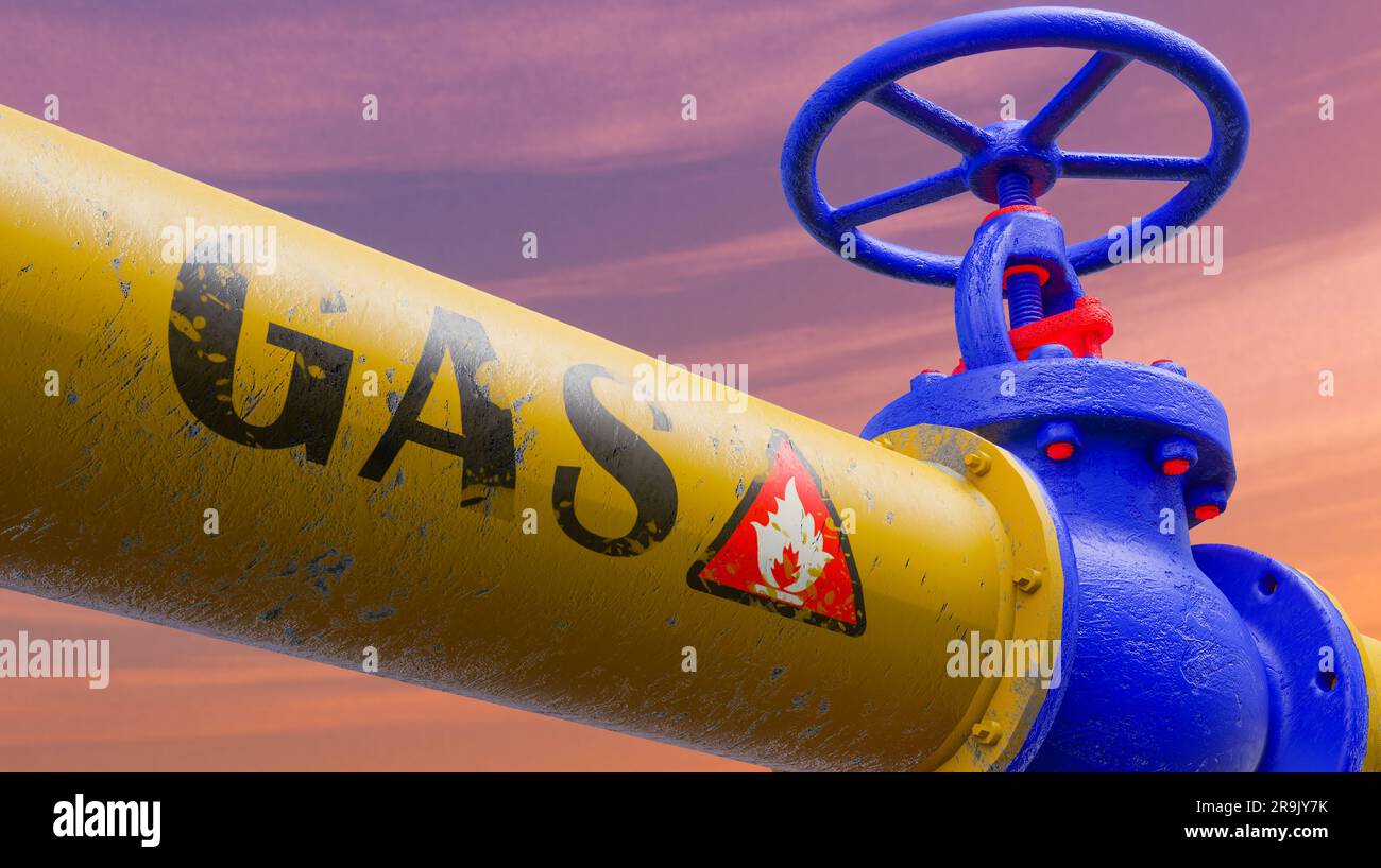 Valve on the main gas pipeline, Sanctions on gas, the pipeline is ...