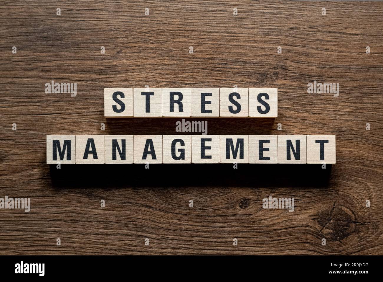 Stress Management - word concept on building blocks, text, letters ...