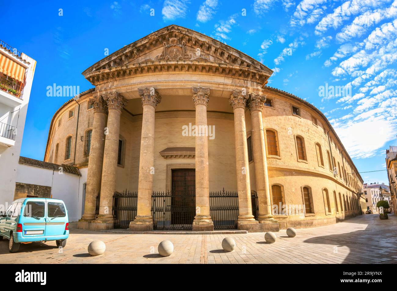 Main entrance at Santa Victoria church (Colegio de Santa Victoria) in ...