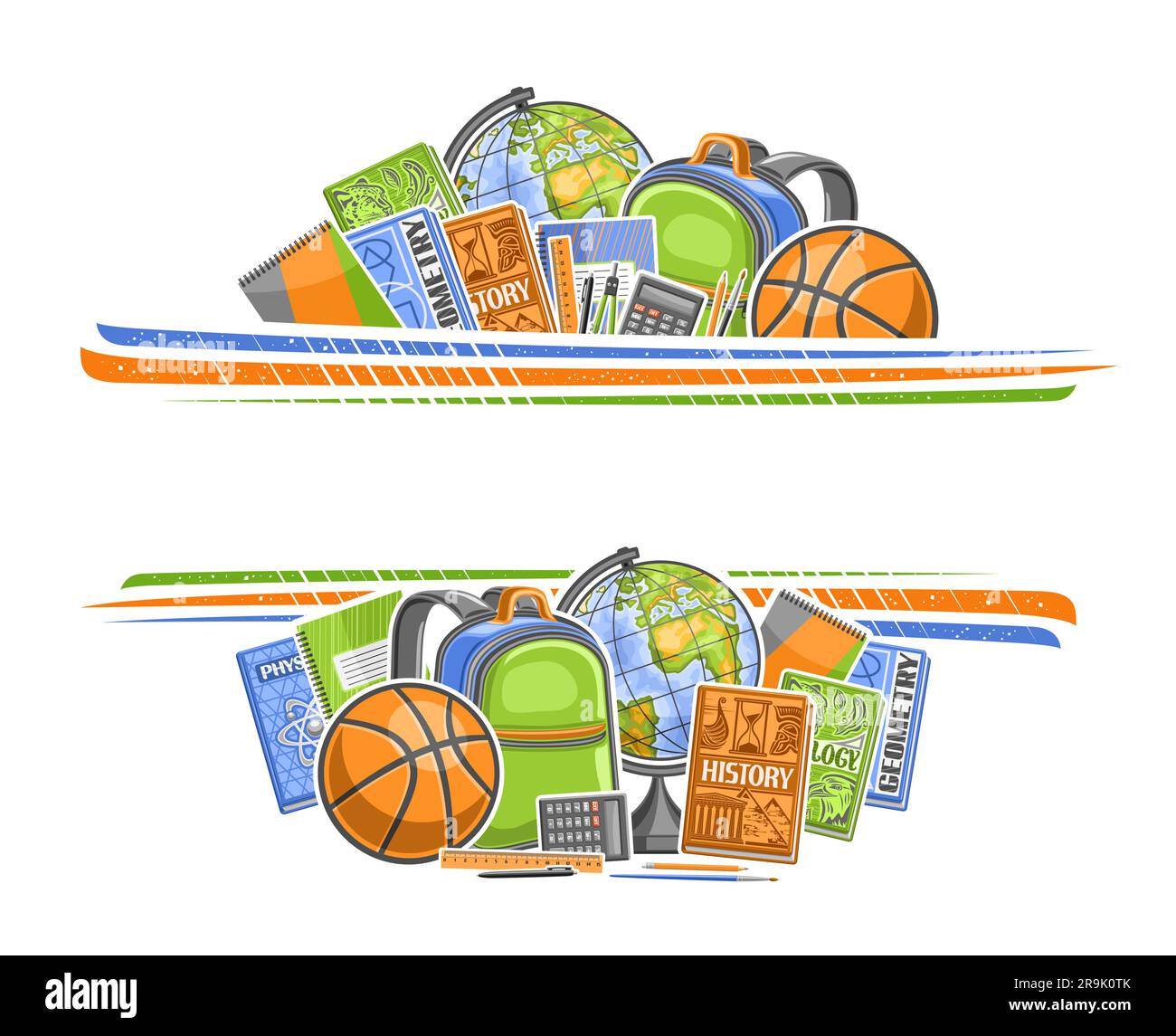 Vector border for School with empty copy space for ad text, decorative ...