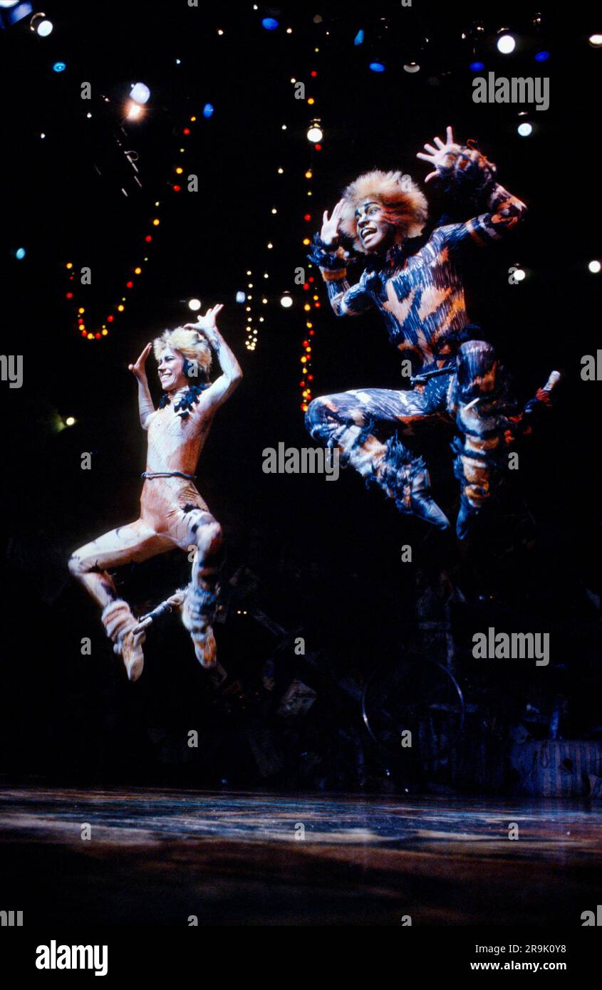 members of the 1989 8th anniversary cast of the musical CATS based on T ...