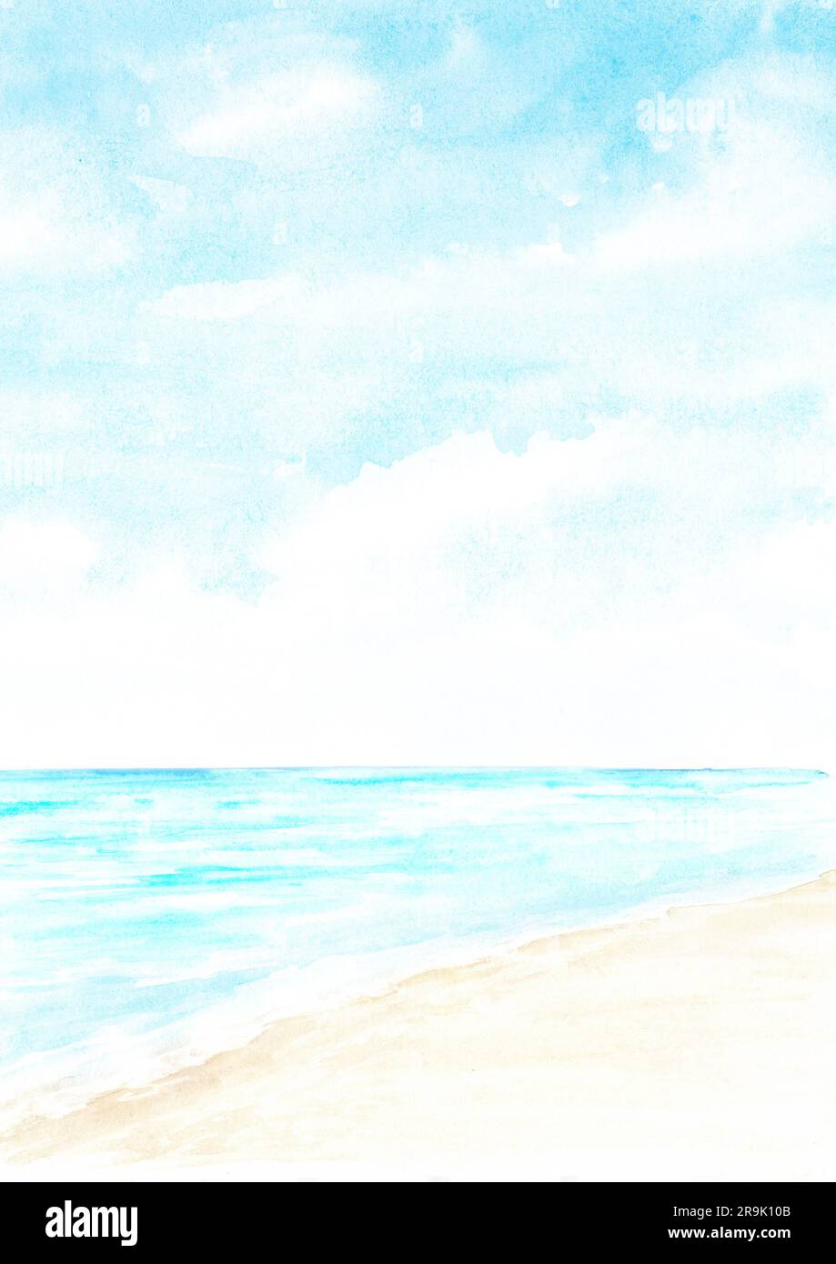 Seascape.Tropical beach, Sea, sand and blue sky, summer vacation ...