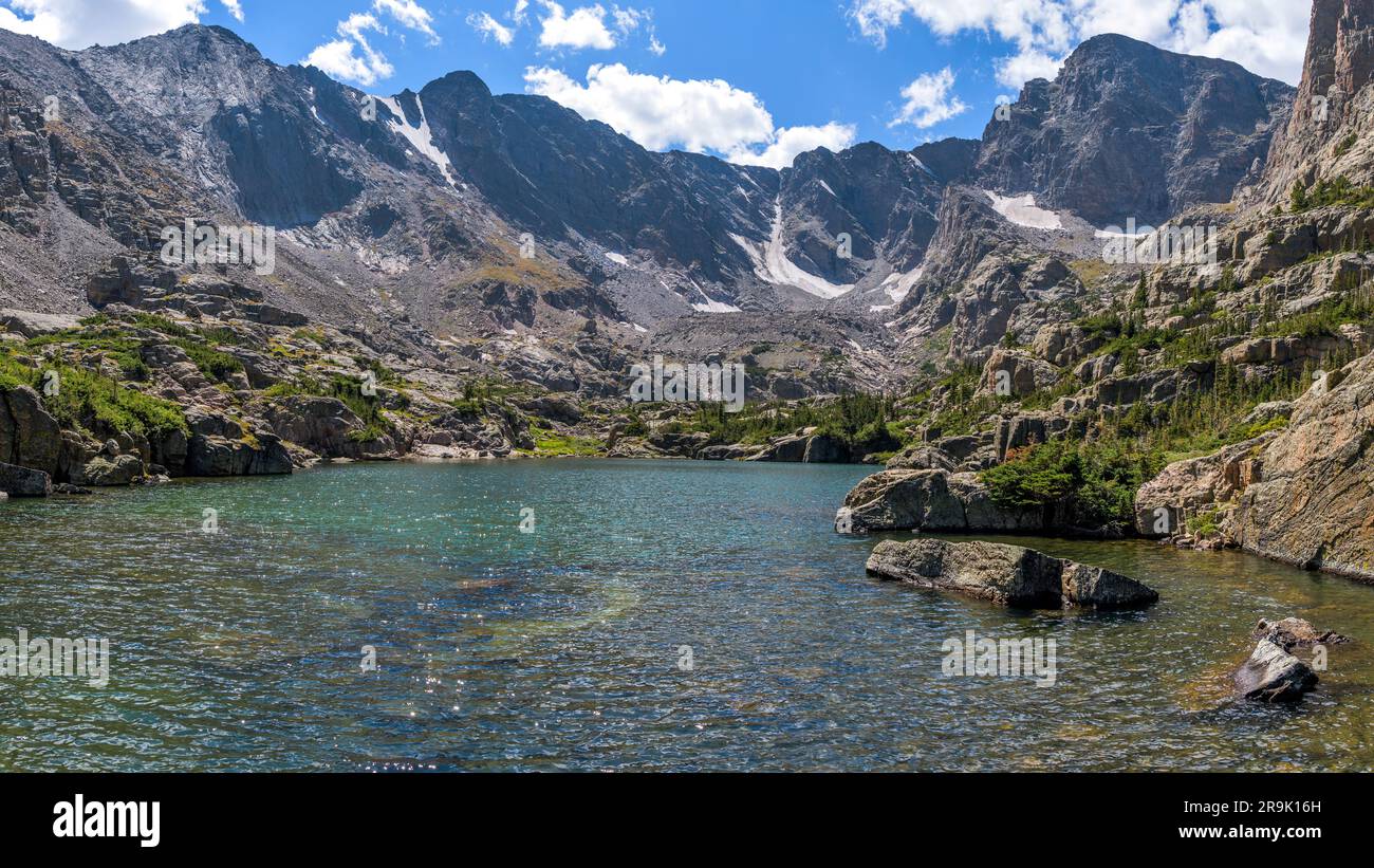 Lake of Glass - A panorama of clear and colorful Lake of Glass ...