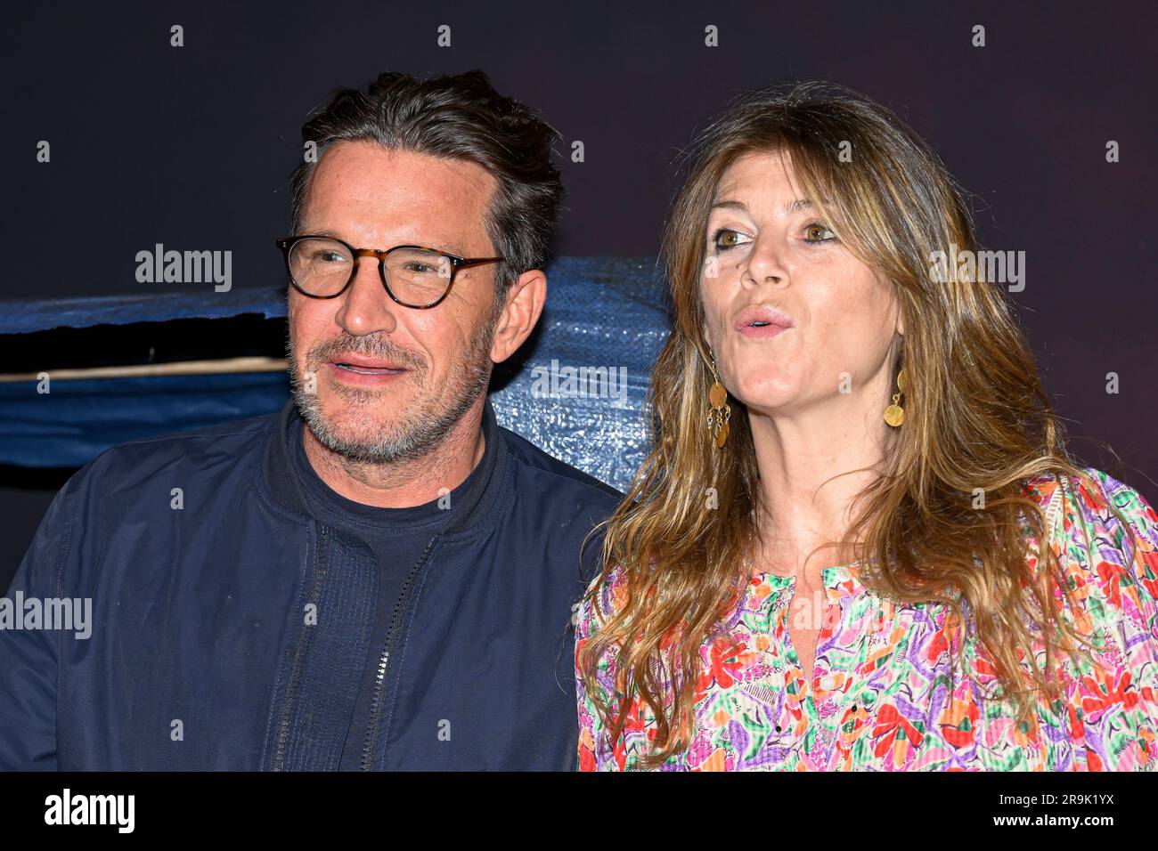 Paris, France. 26th June, 2023. Benjamin Castaldi and his wife Aurore ...