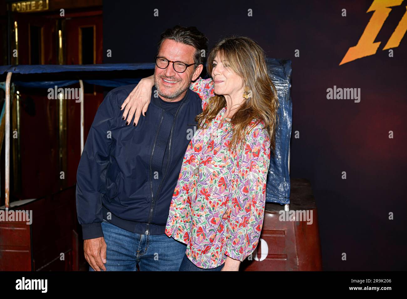 Paris, France. 26th June, 2023. Benjamin Castaldi and his wife Aurore ...