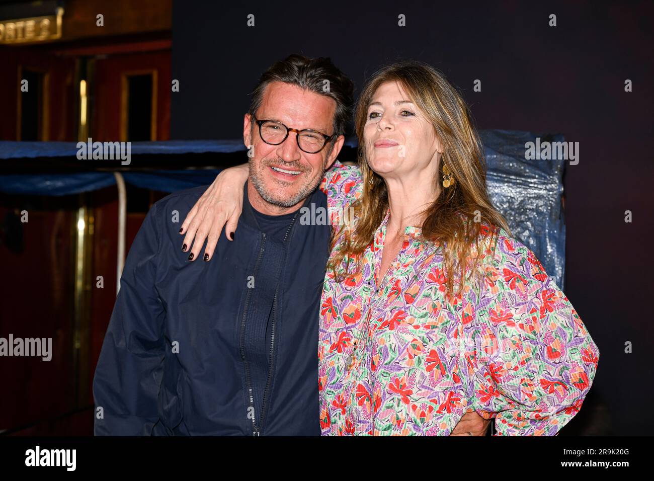 Paris, France. 26th June, 2023. Benjamin Castaldi and his wife Aurore ...