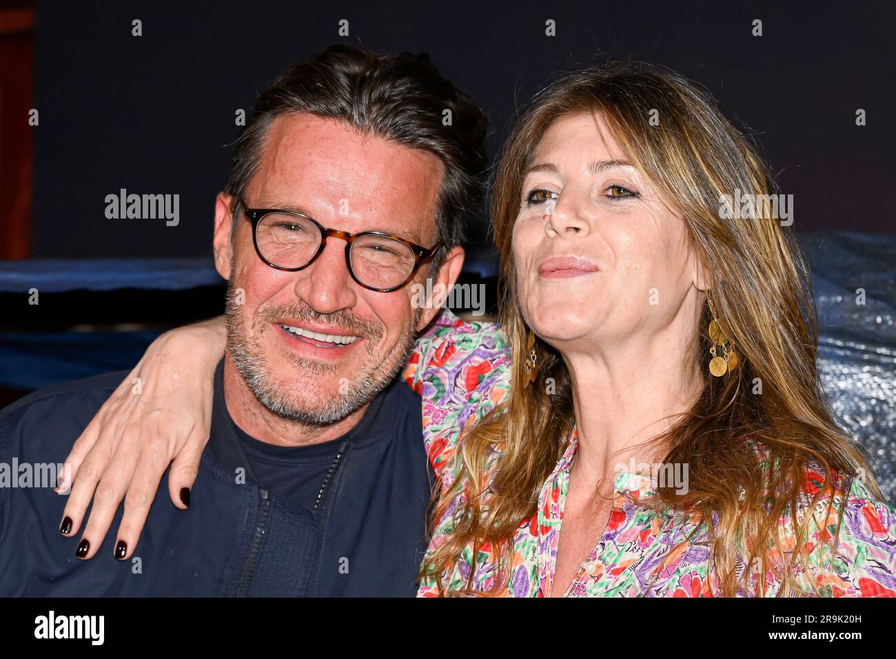Paris, France. 26th June, 2023. Benjamin Castaldi and his wife Aurore ...