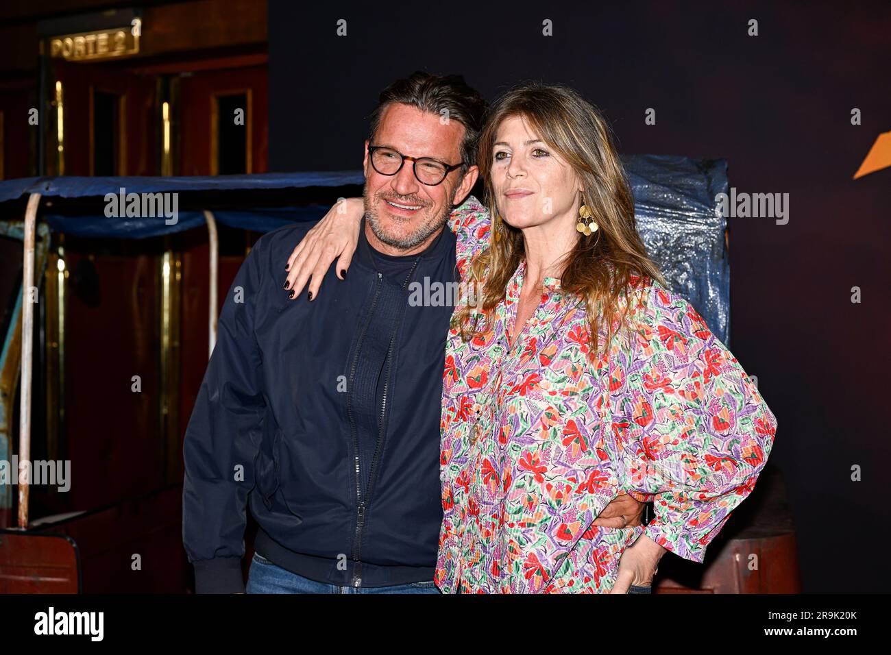Paris, France. 26th June, 2023. Benjamin Castaldi and his wife Aurore ...