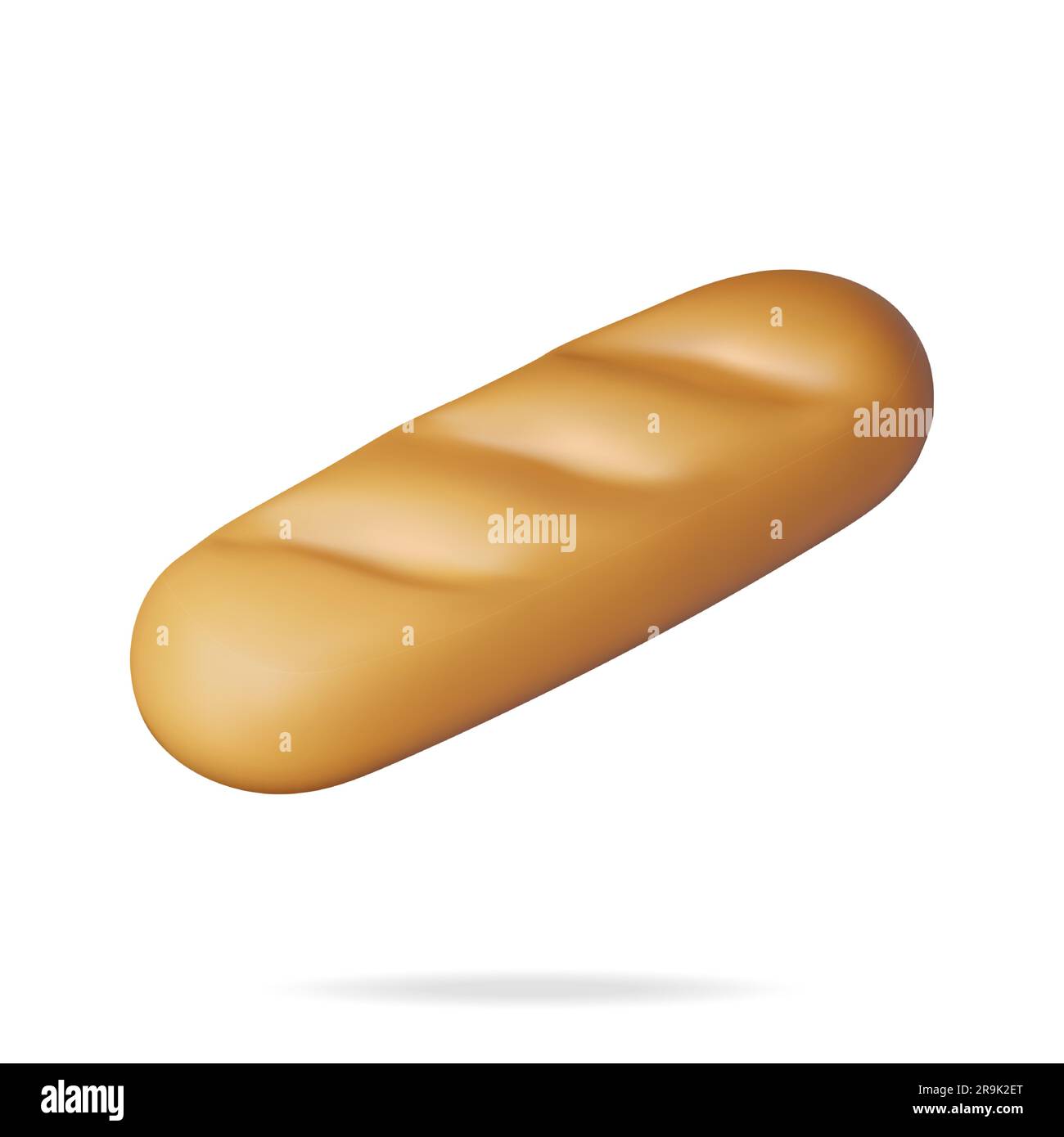 Baguette loaf isolated on Stock Vector Images - Alamy