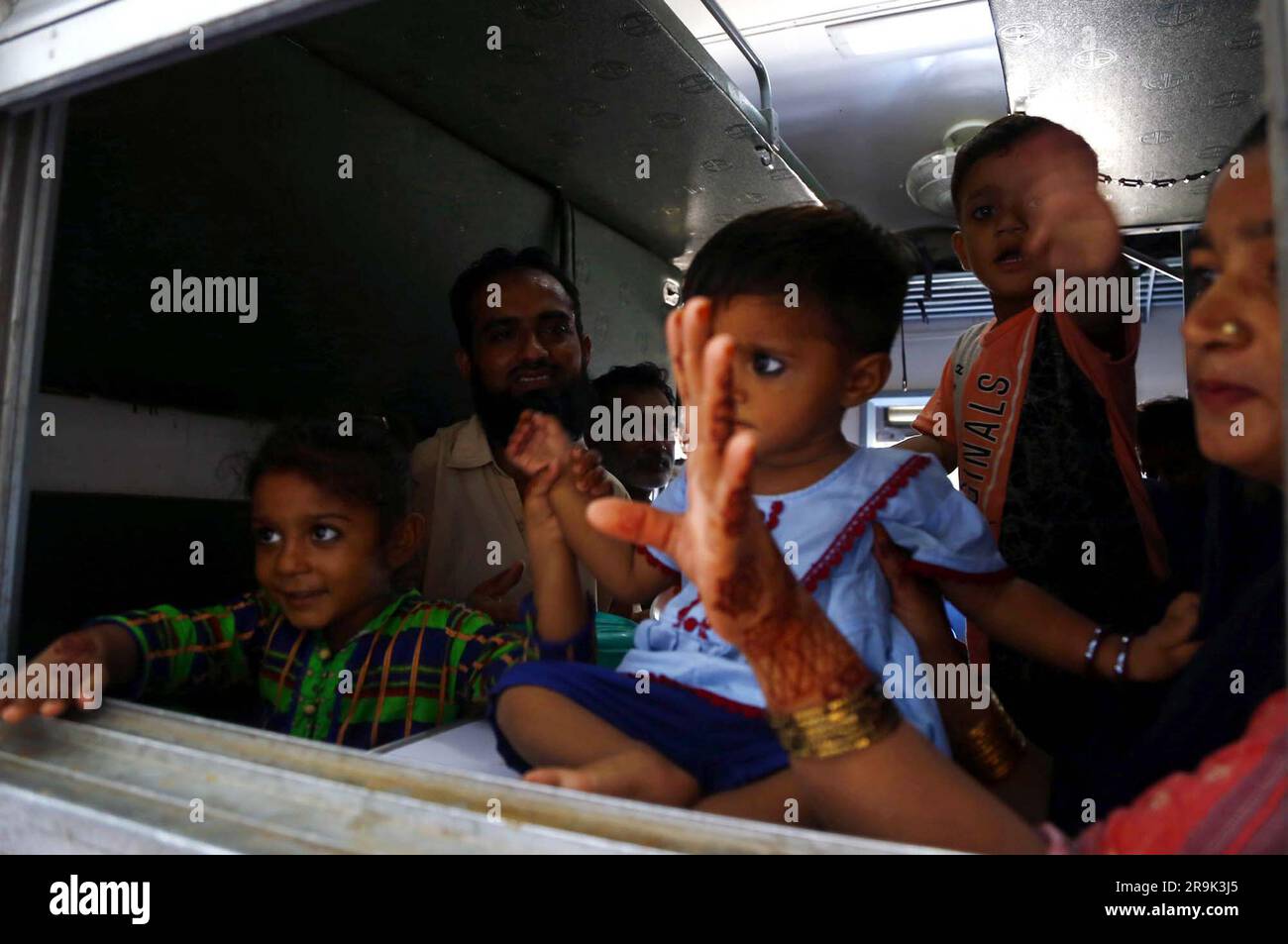 Karachi, Pakistan, June 27, 2023. A large numbers of people gather for ...