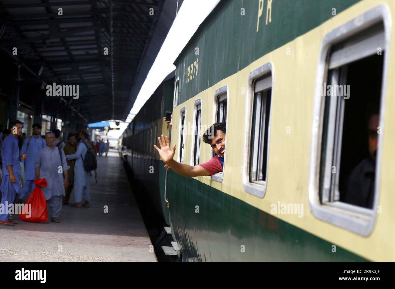 Karachi, Pakistan, June 27, 2023. A large numbers of people gather for ...