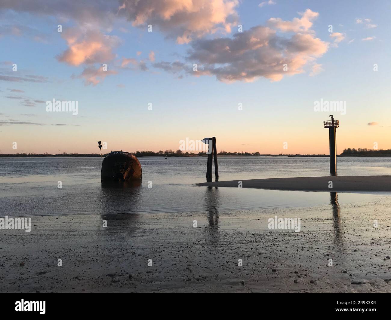 Old, stranded shipwreck on the beach. Close-up of an ancient ship ...