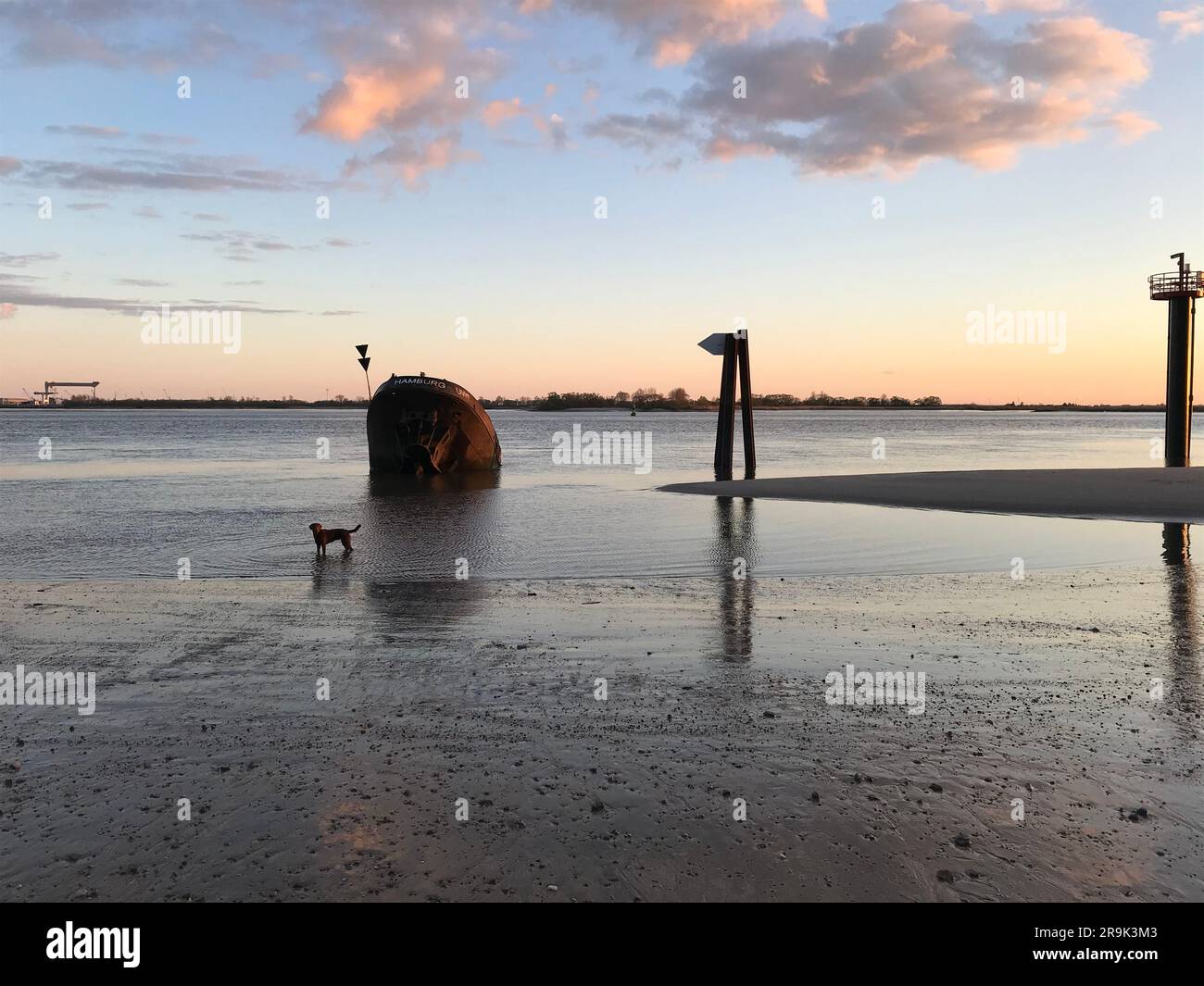 Old, stranded shipwreck on the beach. Close-up of an ancient ship ...