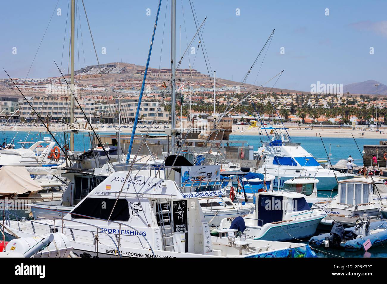 Yachts and pleasure craft in Castillo's marina Caleta de Fuste ...
