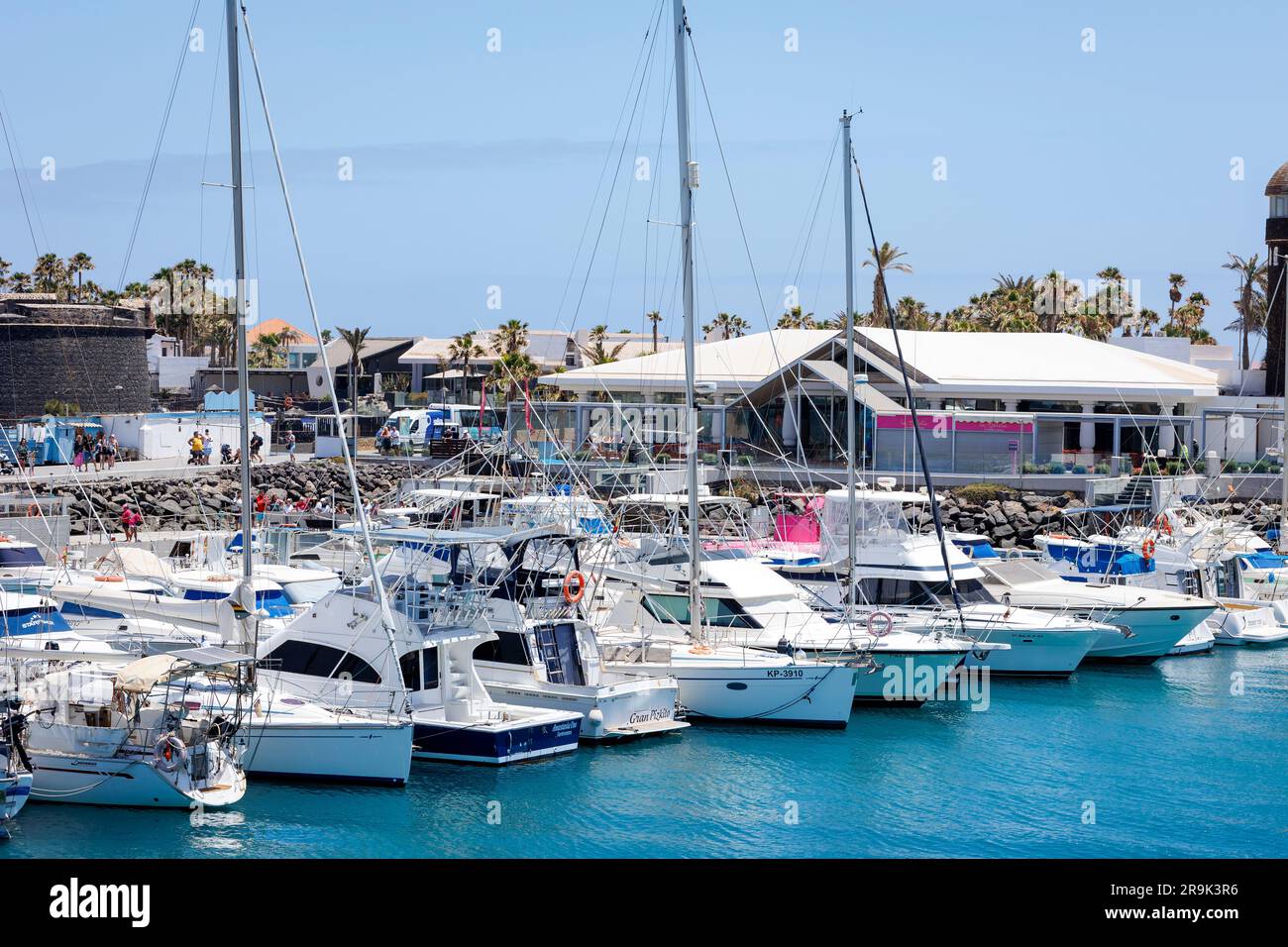 Yachts and pleasure craft in Castillo's marina Caleta de Fuste ...