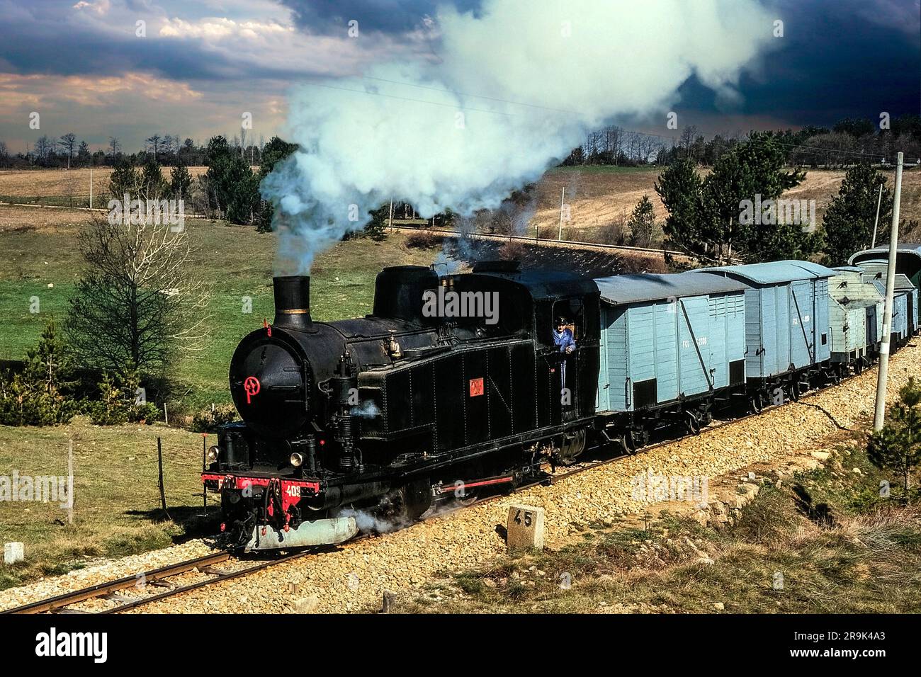 Italy Calabria steam tourist train -stretch of road from Camigliatello ...