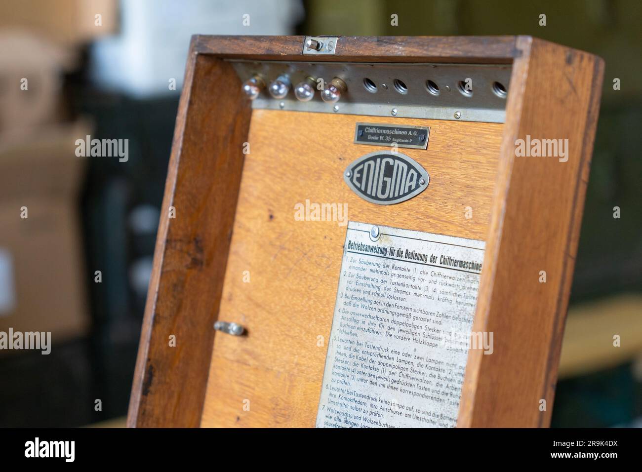 Enigma, the German cipher machine created for sending messages during ...
