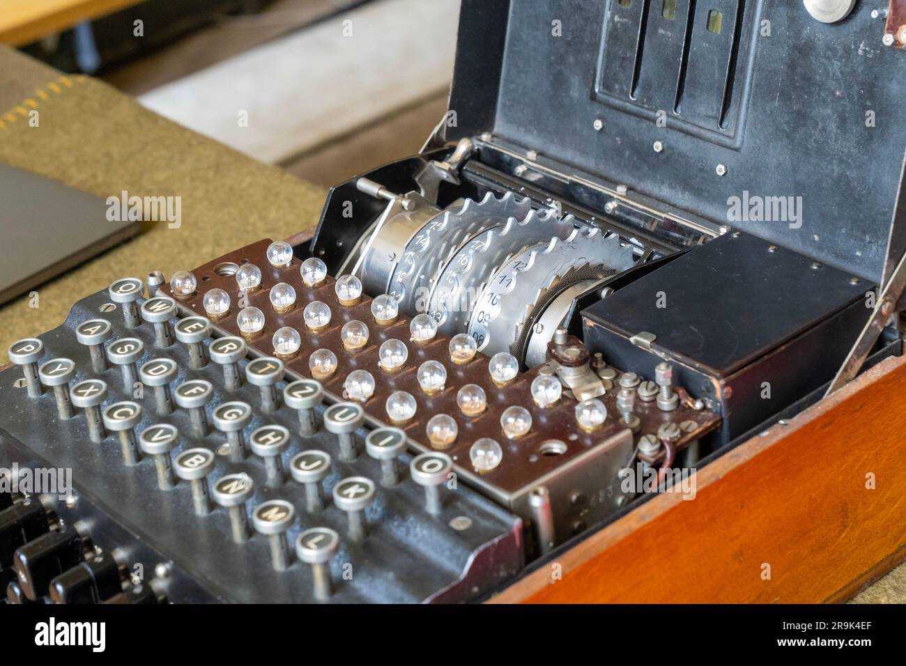 Enigma, the German cipher machine created for sending messages during ...