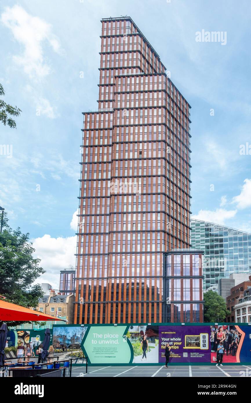 One Crown Place, a modern skyscraper in The City of London, UK Stock ...